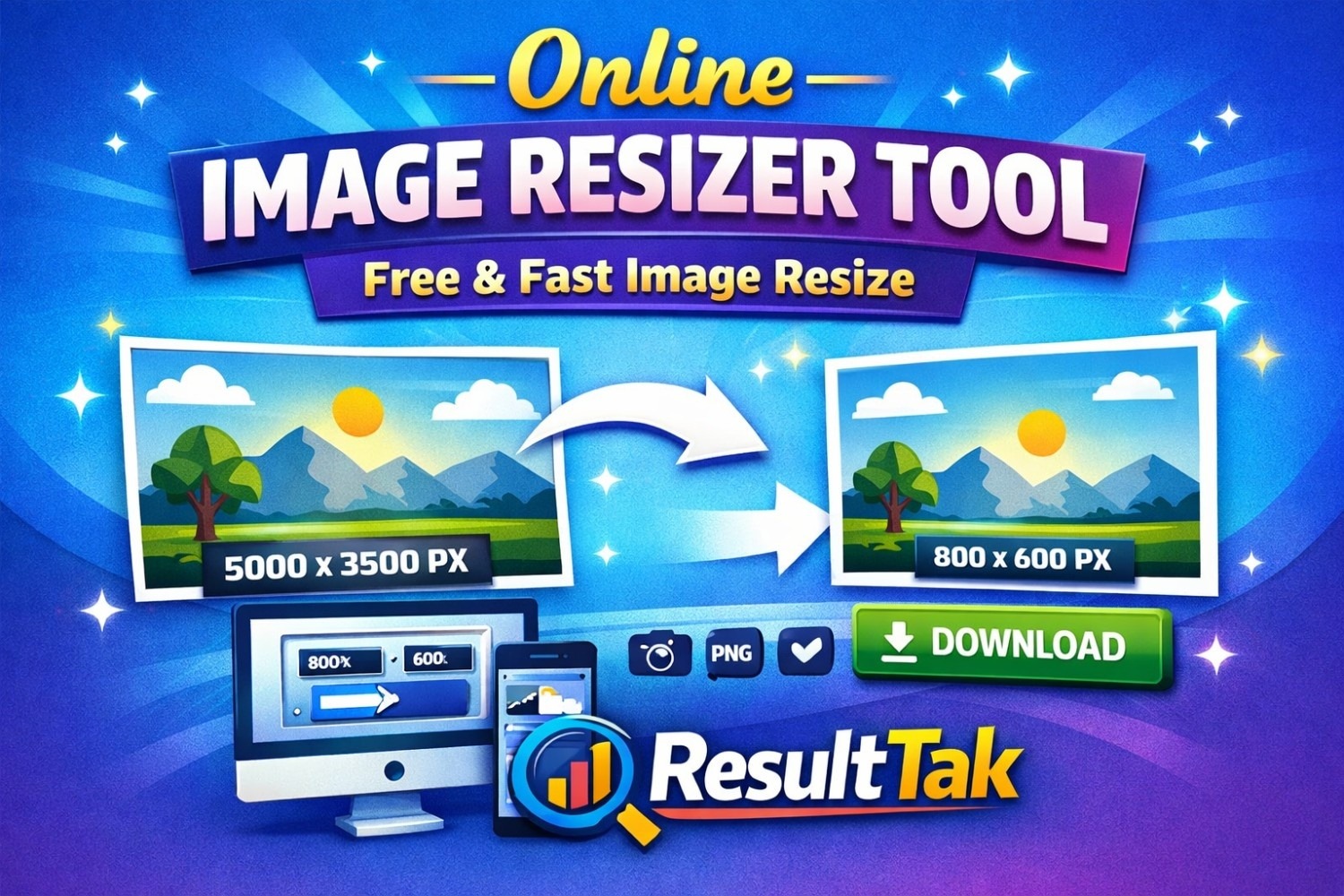 Online Image Resizer Tool – Free & Fast Image Resize Online